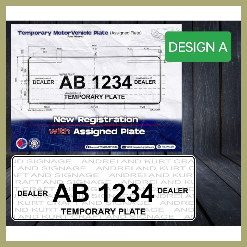 TEMPORARY CAR PLATE LTO COMPLIANCE MEMO 2023 STANDARD PLATE NUMBERS ...