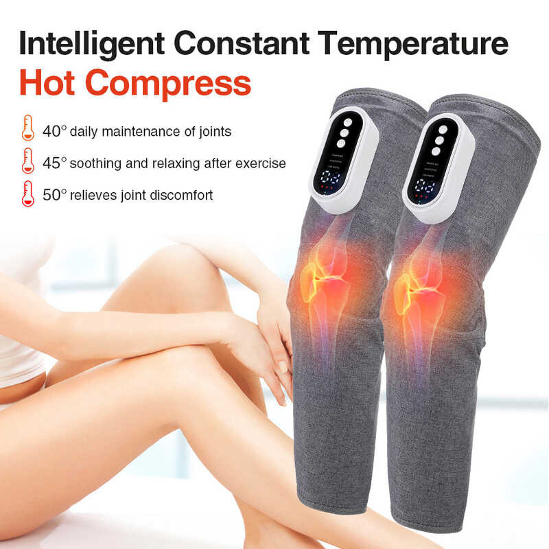 Air 360° Foot Pressure Leg Hot Compress Body Electric Calf Massager ...