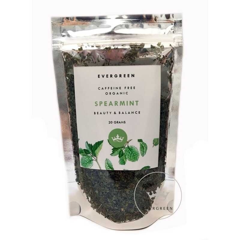 EVERGREEN Organic Tea LEAVES [UNK] Spearmint, Red Raspberry, Peppermint ...
