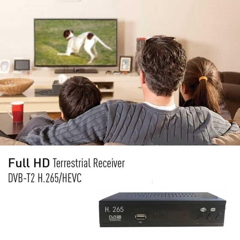 DVB T2 HEVC 265 Digital Tuner Dvb-T2 H.265 1080P HD Decoder USB ...