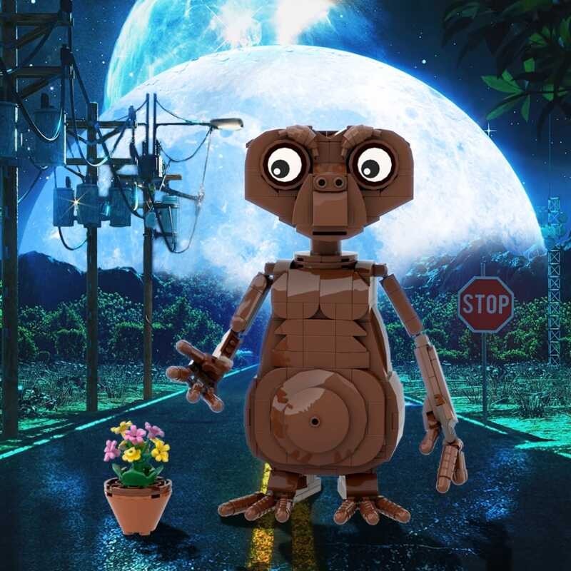 E.T MOC Alien Bric Model Terror Science Movie Figures Scary Aliens ...