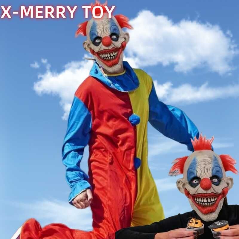 Joker Creepy New Scary Halloween Clown Mask Killer Pelikula Cosplay ...