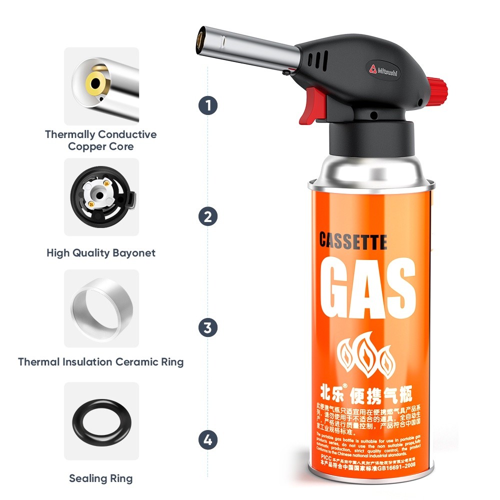 Mitsushi Automatic Ignition Gas Torch Flamethrower Gas Blow Flame Gun ...