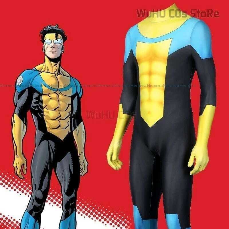 CHXIBA Anime Cartoon Invincible Mark Grayson Cosplay Men Costume Male ...