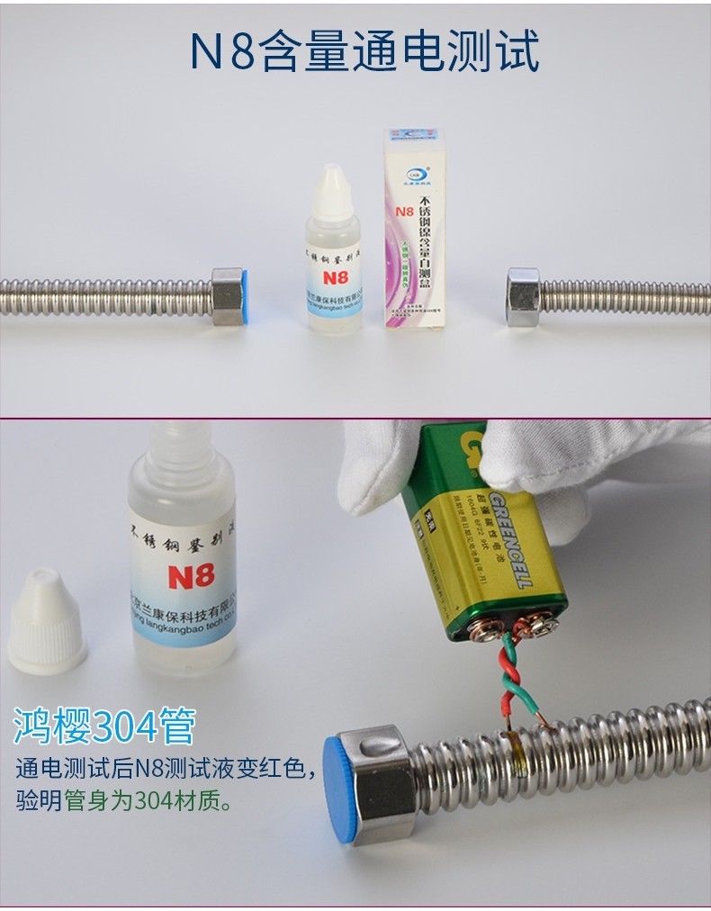 [WDY] Sus304 Corrugated Pipe 20mm 1/2 High Pressure Resistant Explosion ...