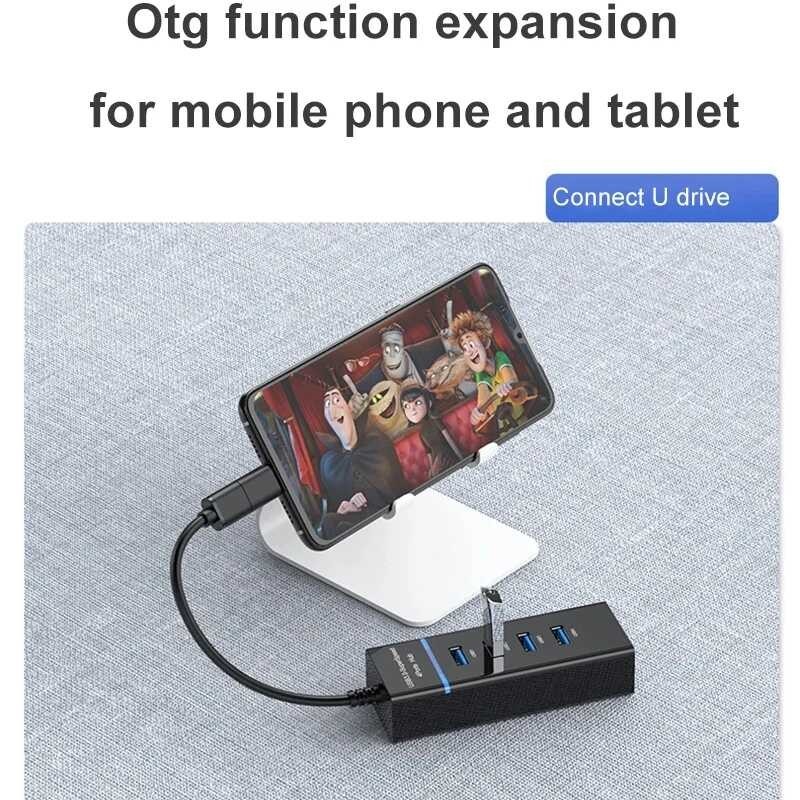 Xj Usb/Type C HUB Splitter High Speed Multi Splitter USB Adapter ...