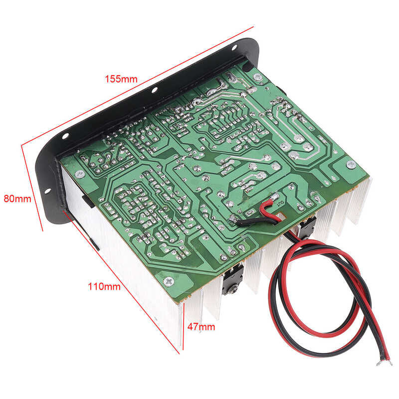 Powerful 12V 150W Bass Audio Amplifier Board With Light For 6 /8 /10 ...