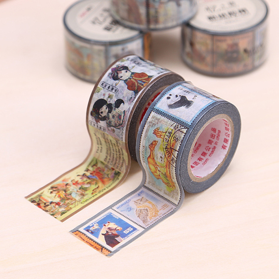 Washi Tapes DIY Lovely Vintage paper Masking tape Decorative Adhesive ...