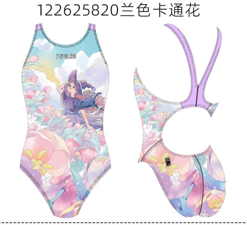 Zoke Girl Swimwear Kids Racing Competitive Swimsuit Girls Training ...