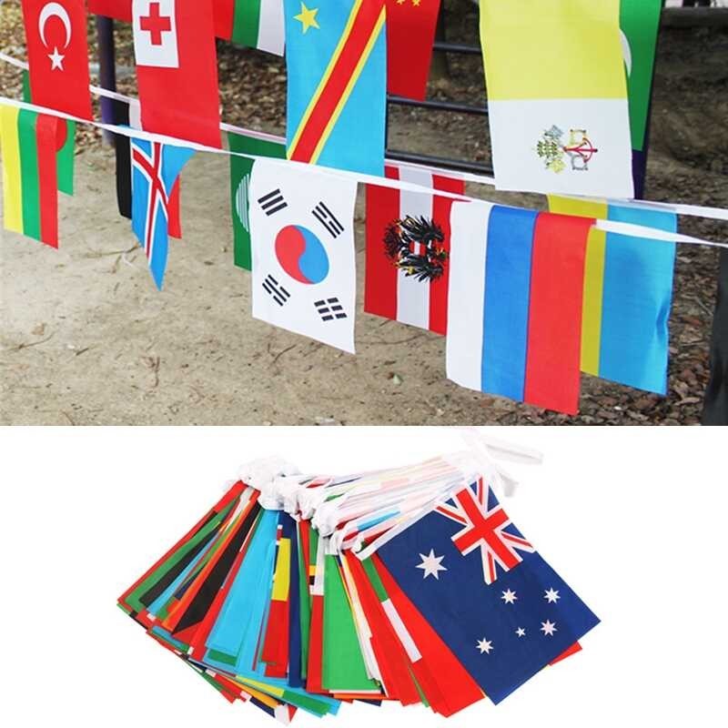 1 String Hanging 200 International World Flags Banner Rainbow Flag For ...
