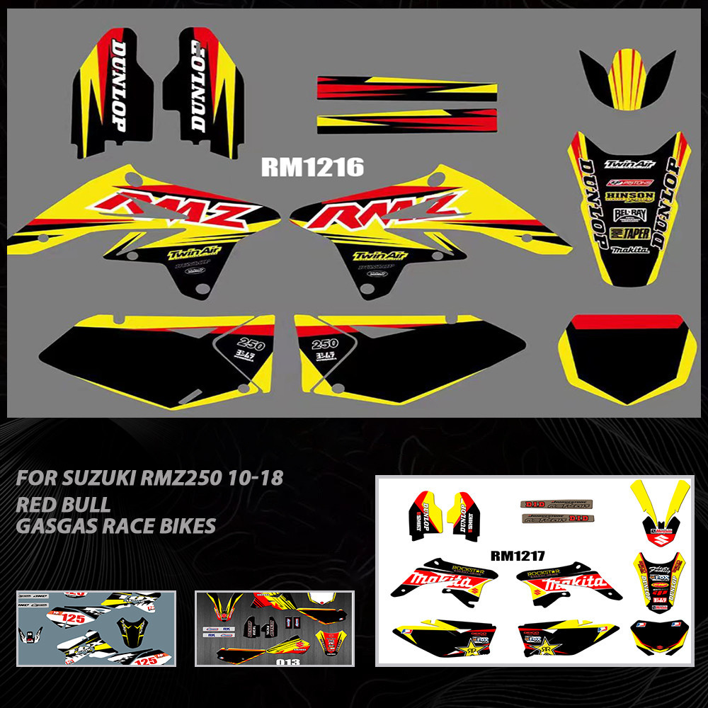 Graphics Stickers Decals Deco Full Kit For Suzuki RMZ250 RMZ 250 2010 ...