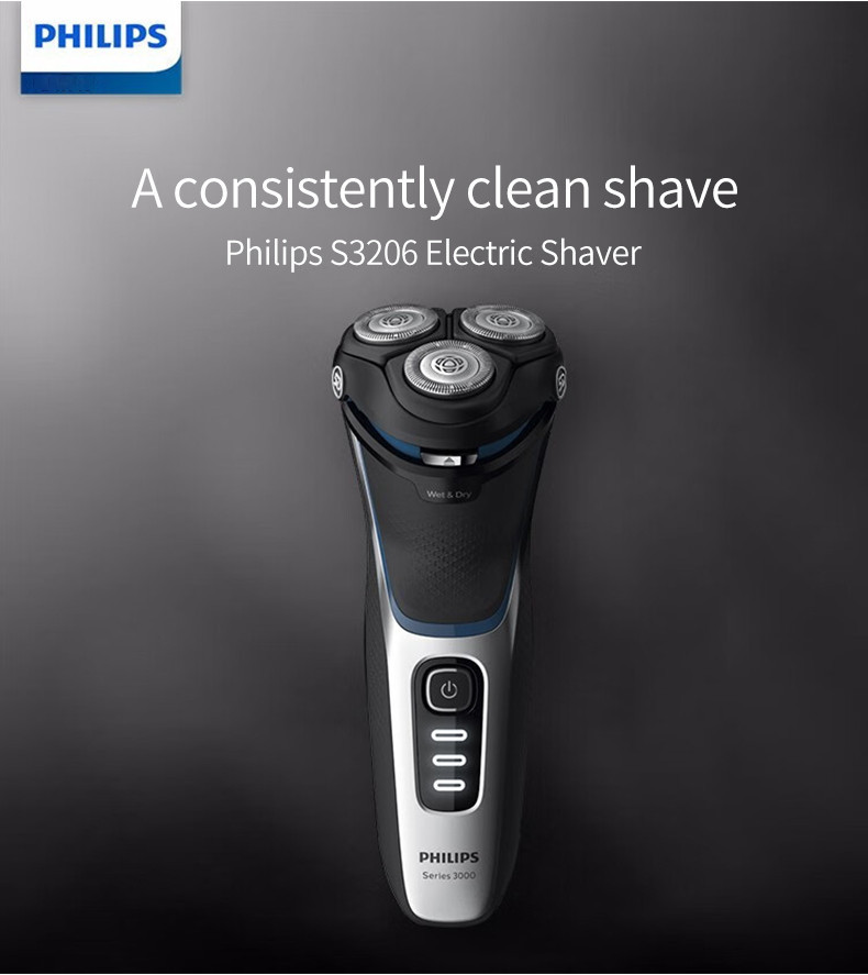 Philips 3-head Eletric Shaver S3206 3 Series Multifunctional Body ...