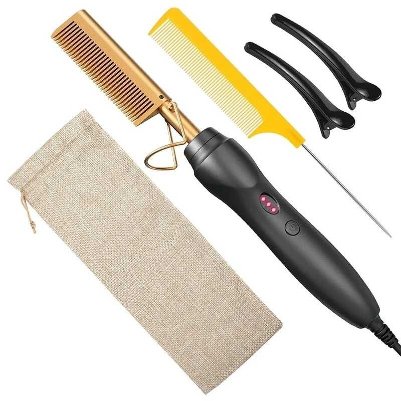 Bf Hot Comb Straightener Heat Pressing Combs Portable Ceramic Curling ...