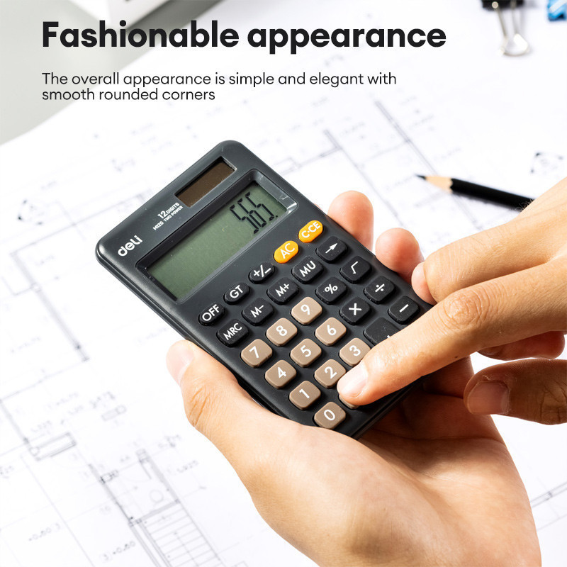 Deli School Supplies Small Portable Calculator Office Supplies | Shopee ...