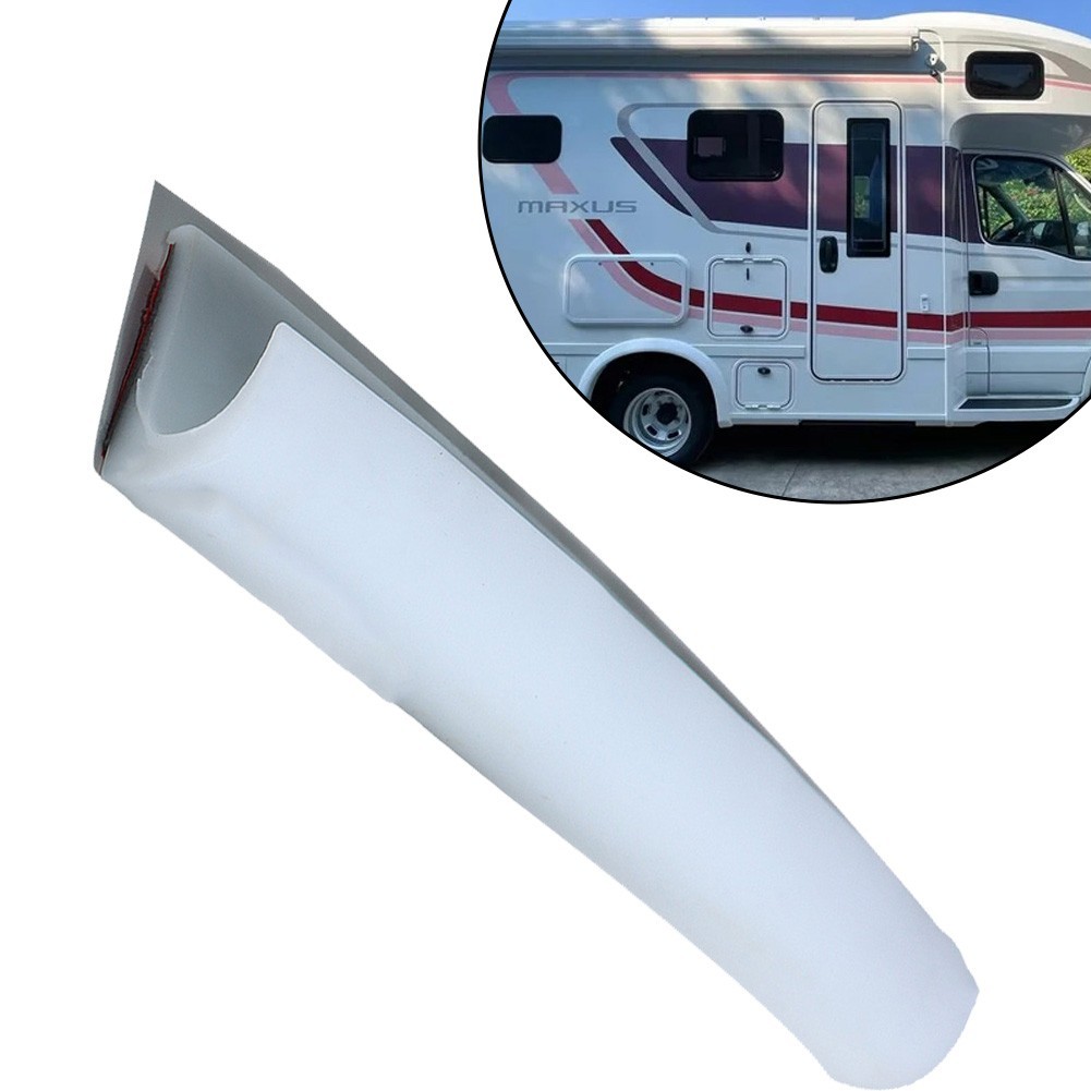 [SMT] White 2m PVC Rubber Seal Gutter Soft Rubber for Cars Vans ，RVs ...