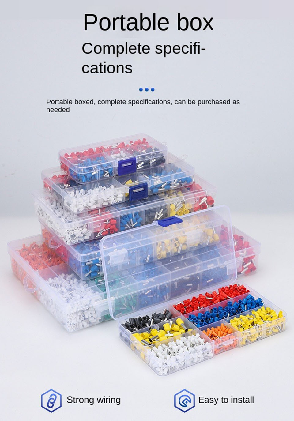 Tube Type Terminal VE Cold Pressing Terminal Wire Crimp Connectors ...