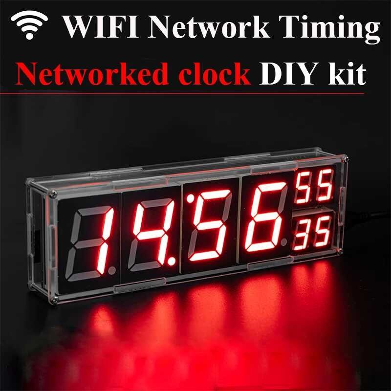 Networked Esp8266 8-Bit Nixie Tube Electronic Kit Temperature Alarm ...