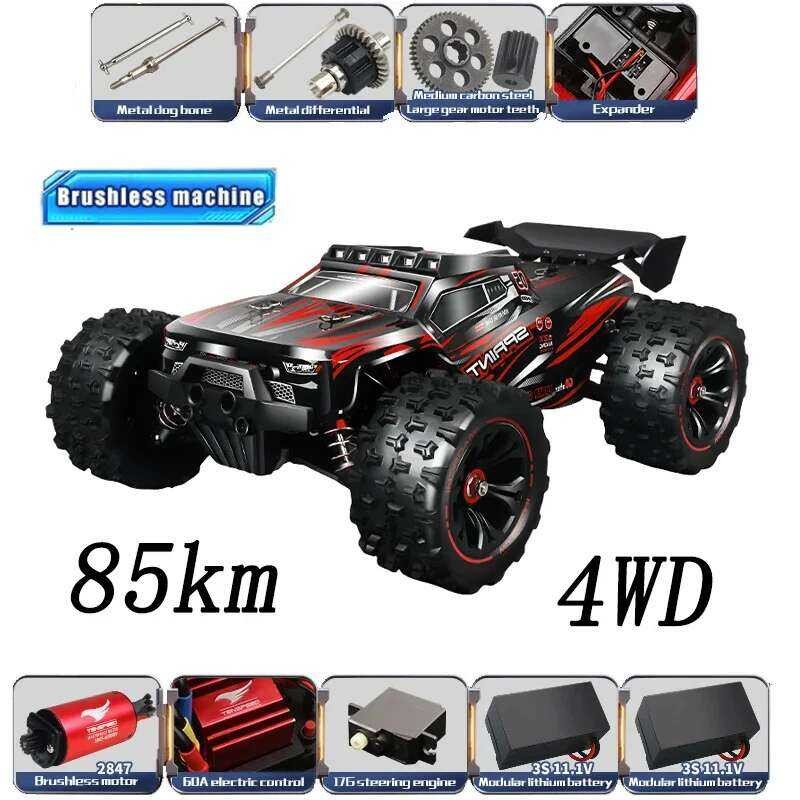 Yy 1:14 85Km/H O 50Km/H 4Wd RC Car Na May LED Remote Control Cars High ...