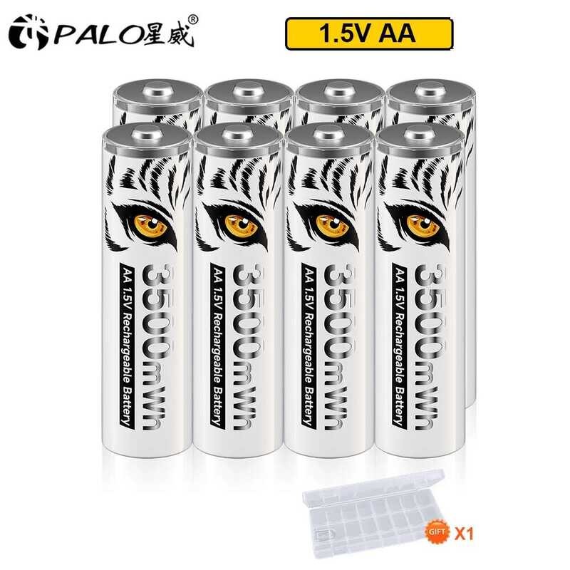 AA PALO V Lithium Ion Rechargeable Battery Mah Li Ion A Batteries Cells ...