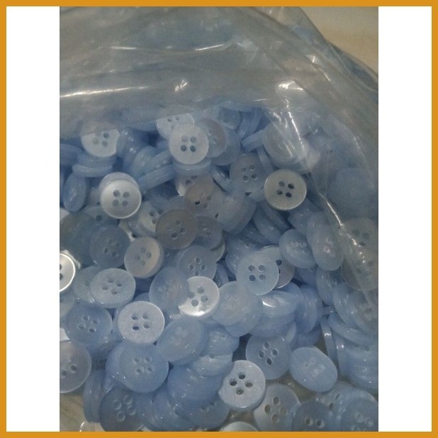 ♟ Butones polyester button BLACK/CLEAR sold per 100 pcs. pang school ...