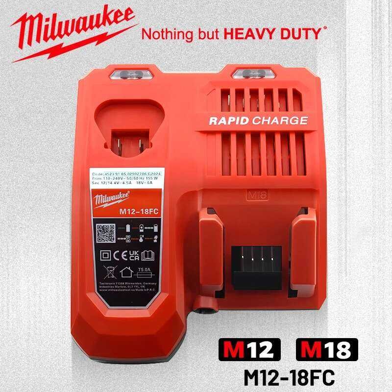 Original Milwaukee battery Quick Charger M12-18FC M18 M12 5.0AH 8.0AH ...
