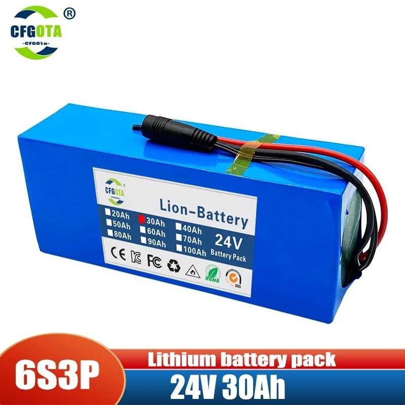 24V 30Ah 6s3p 18650 battery lithium battery 24v 30000mAh electric ...