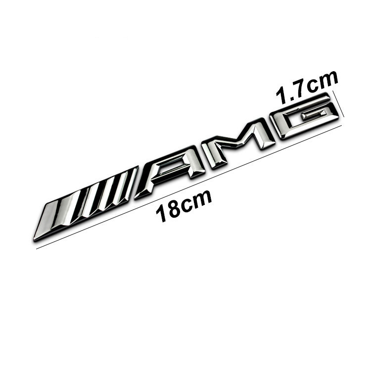 1Piece Metal 3D Metal AMG Logo Car Body Side Emblem Rear Trunk Badge ...
