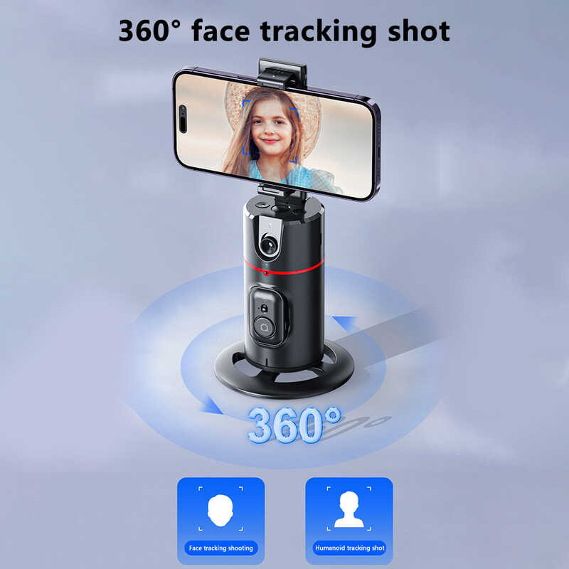 Tracking Auto Face Tripod 360 Degrees Rotation Body Phone Camera Mount Gesture Control Gimbal ...