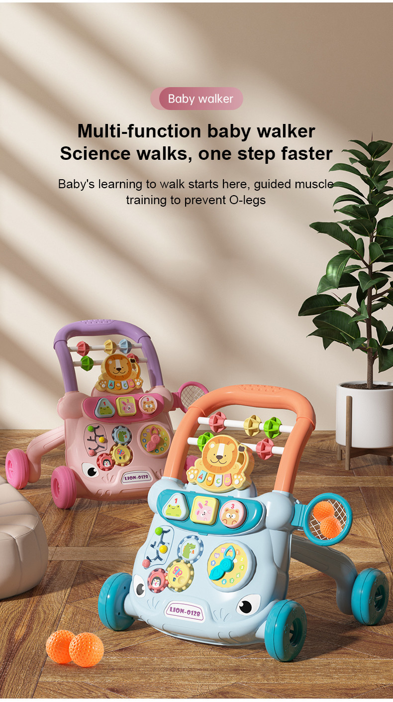 Push Walker for Baby Multi-function Toddler Trolley for Kid's Early ...