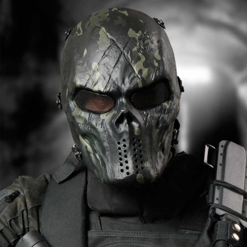 Union Action Party Airsoft Skull Full Face Game Skeleton Mask Metal ...