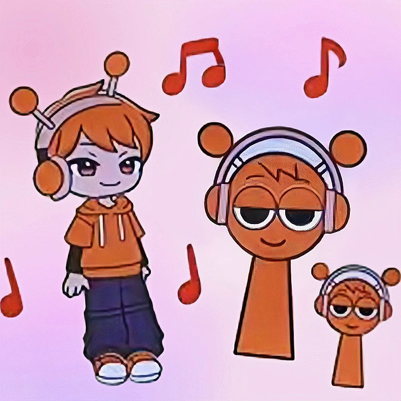 Sprunki Incredibox Sticker Sprunki Quiet Book Girl DIY Fun Dress Up ...