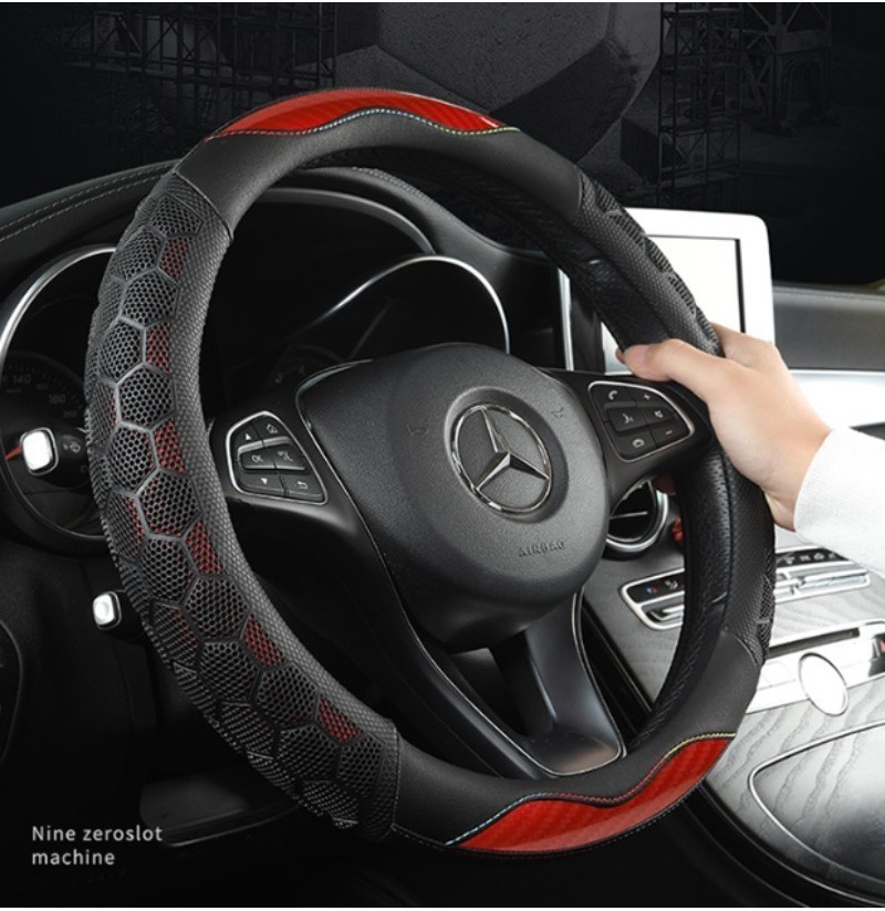 38cm Microfiber Leather Sport Car Steering Wheel Cover for Mitsubishi ...