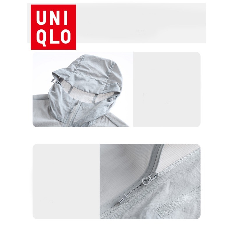 Uniqlo Fashion 2025 New Women's Sunscreen Jacket Hooded Long Sleeve ...