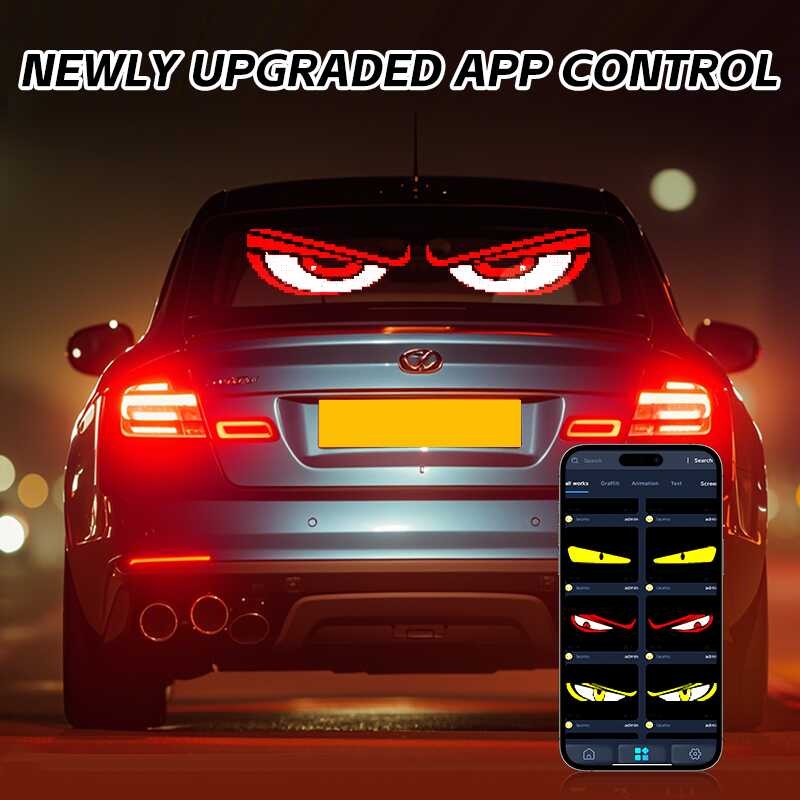 Windshield Car Flexible Display Bking Eyes Animated Screen APP ...