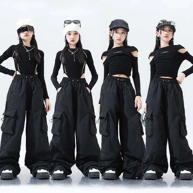 Stage Jazz Costume Girls Kpop Hip Dance Street Dancewear Kids Fashion ...