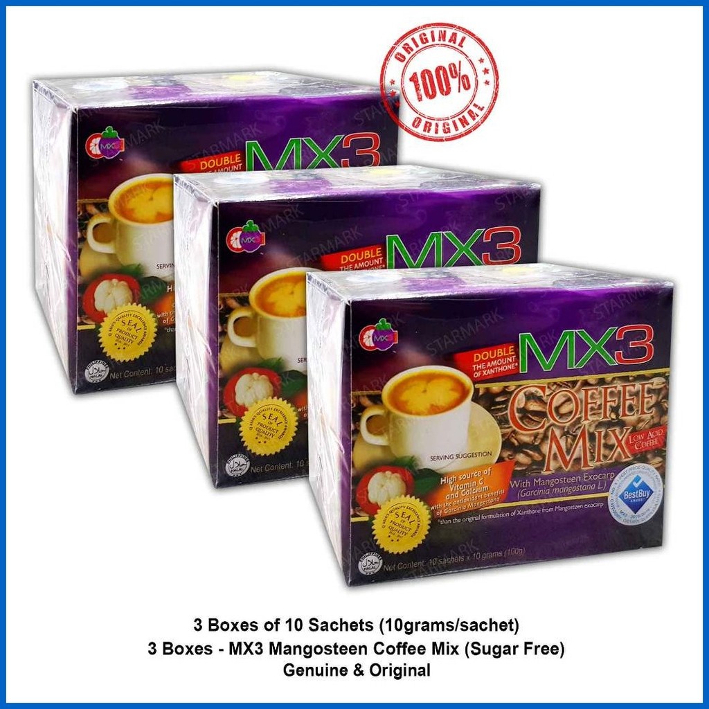 MX3 Coffee Mangosteen mix low acid (2 Boxes) | Shopee Philippines