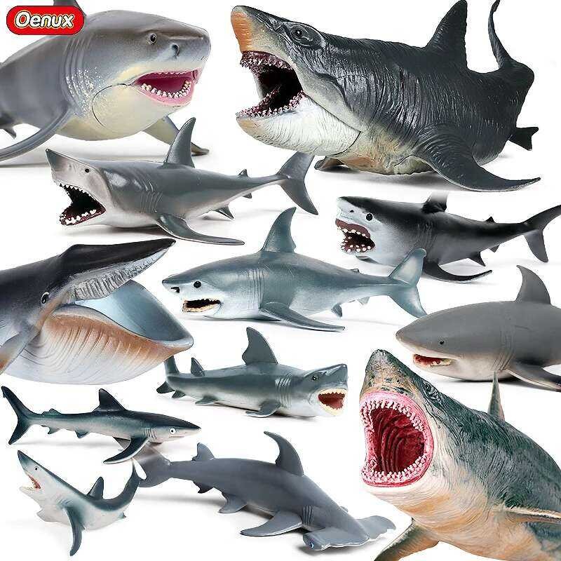 Ocean Oenux 2 9B Animal Sea Life Shark Dolphin Megalodon Beluga Bowhead ...