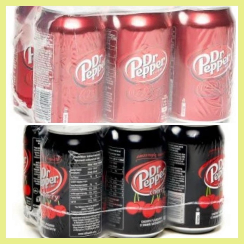DR. PEPPER Cherry & Dr pepper Regular (330ml X 6 packs) | Shopee ...