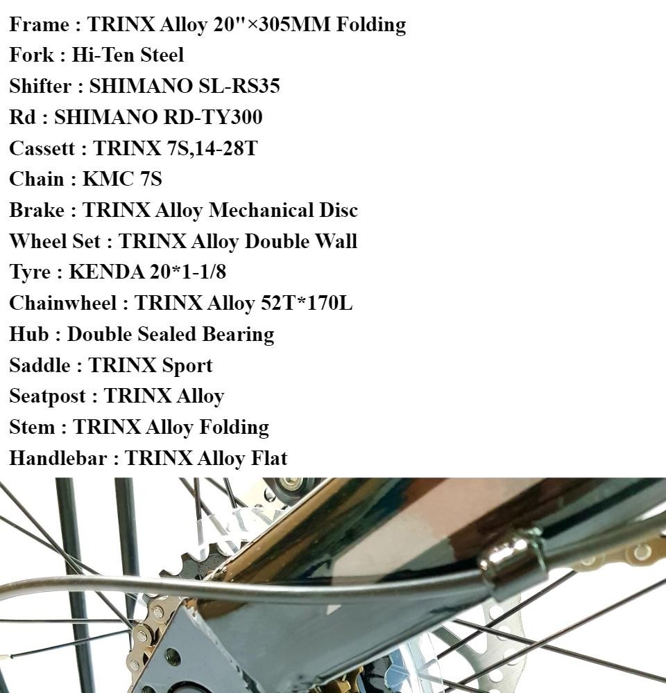 TRINX DOLPHIN 2.0 ALLOY FOLDING BIKE BICYCLE | Shopee Philippines