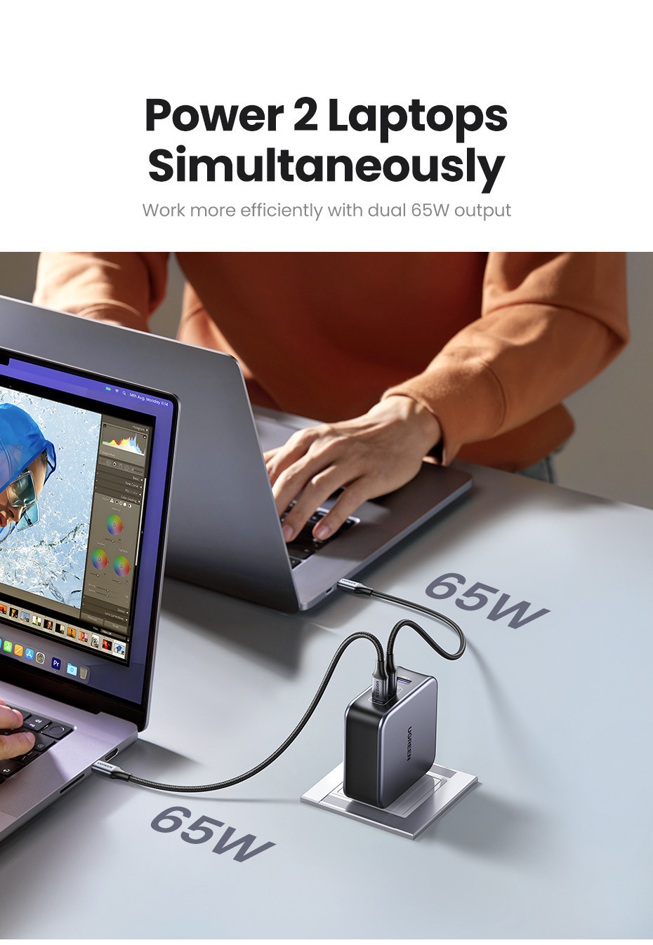 UGREEN 140W GaN Charger Nexode USB C Charger 3-Port Fast Charger PD3.1 PPS Laptop Wall Charger ...