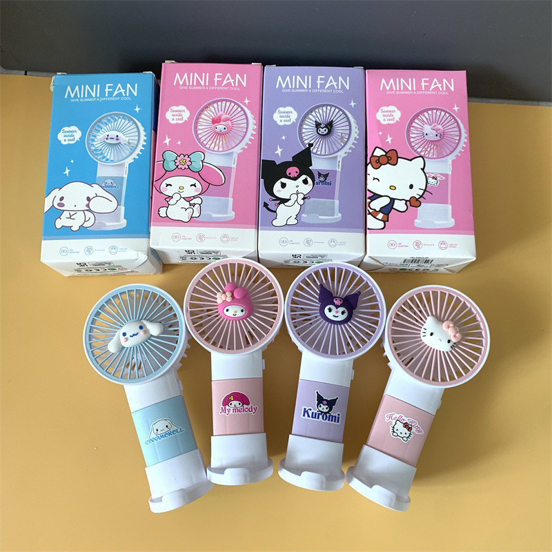 Kuromi Portable Fan Anime Melody Handheld Cooling Fan Kipas Cartoon ...