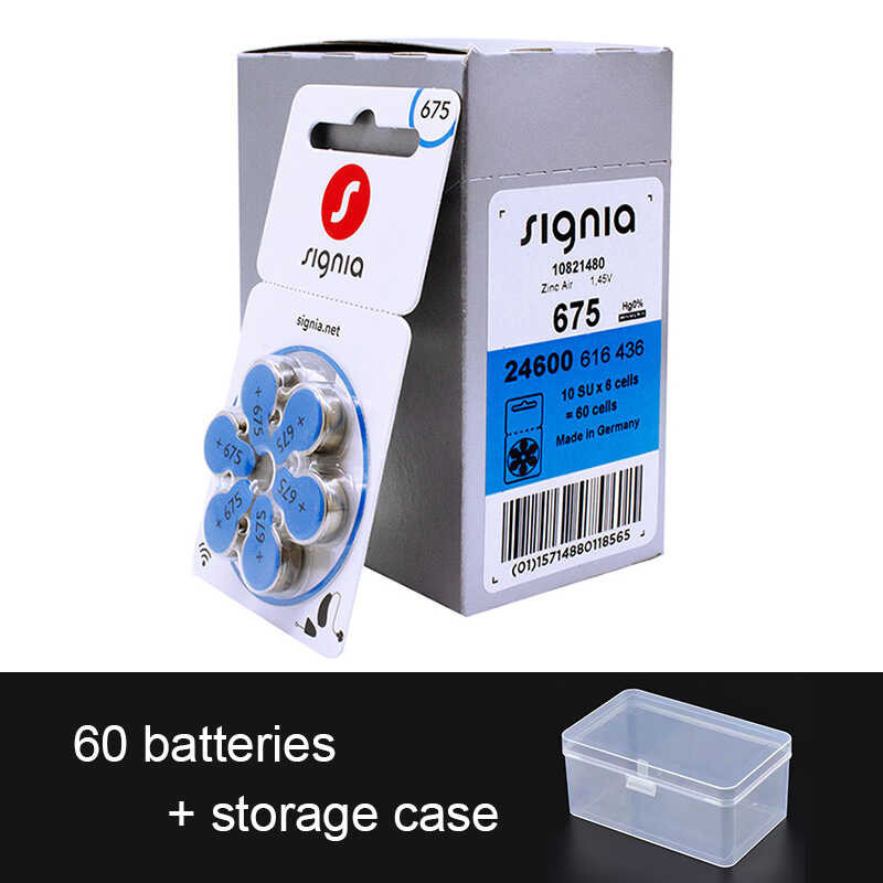 60Pcs Signia Hearing Aid Battery 675 S675 A675 675A P675 Pr44 Zinc Air ...