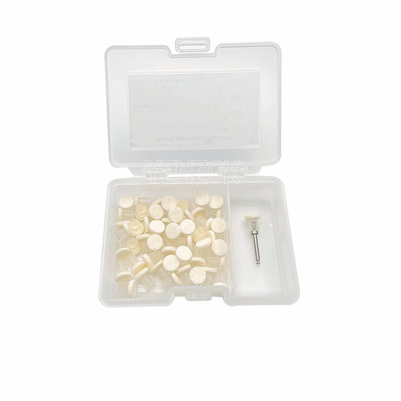 50pcs/Box Dental Paste-Impregnated Disc with 1Pc Mandrel for High Gloss ...