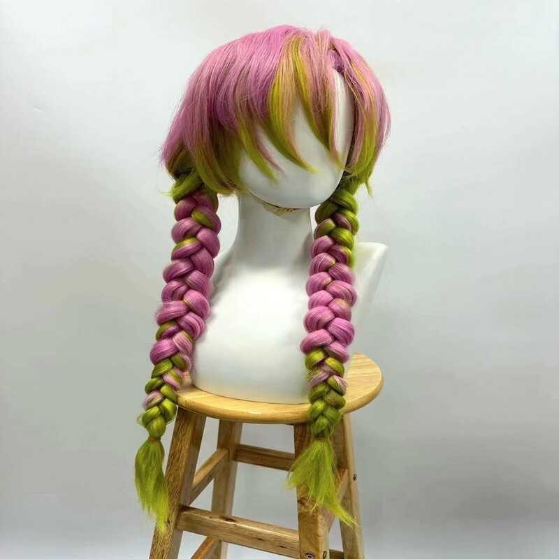 Anime Demon Slayer Kanroji Mitsuri Wig Kimetsu Walang Yaiba Cosplay ...