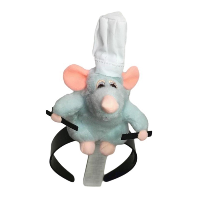 Ratatouille Anime Hair Bands Cooking Mouse Hair Bands Cartoon Plush ...