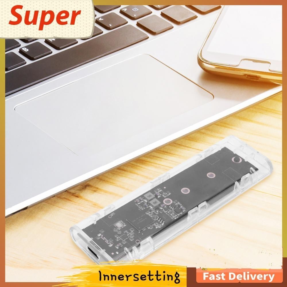ˇ [innersetting.my] M.2 NVME PCIe NGFF SATA Dual Protocol Clear SSD Case USB3.1 Type C 10Gbps ...