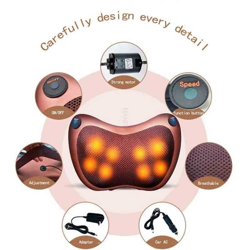 Cervical Spine 220V Massager Massage Pillow Neck Waist Shoulder Back ...