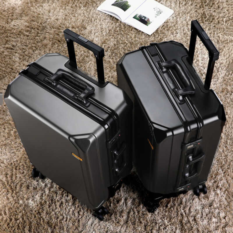 Bagong Fashion Rolling Aluminum Frame USB Charging Trolley Maleta 20/24 ...