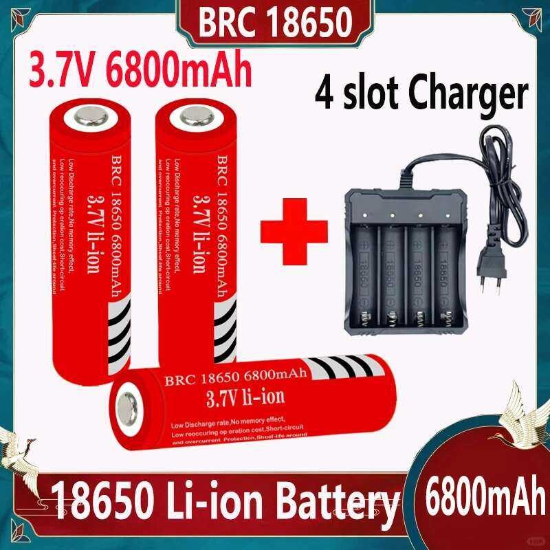 Battery New 3.7V 6800mAh BRC 18650 Rechargeable battery Lithium ion ...