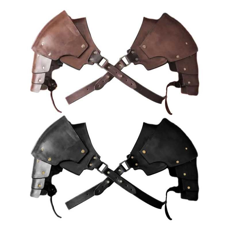 Tt Cosplay Medieval Costumes Props Faux Leather Shoulder Cover Cape ...